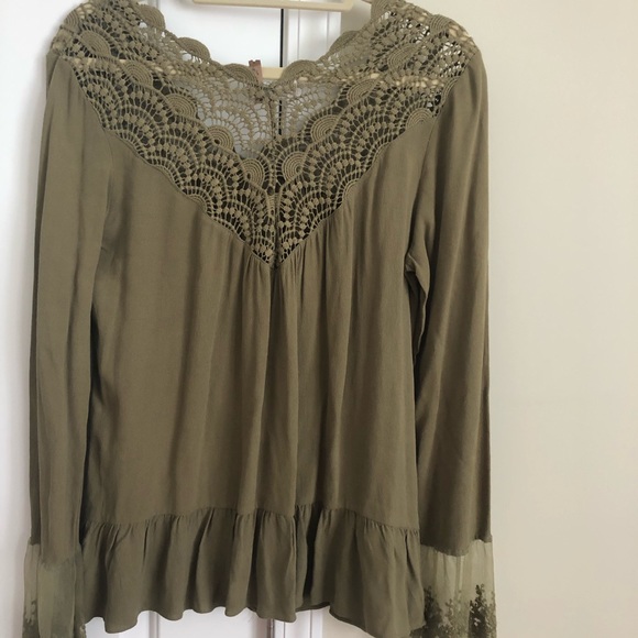 Altar'd State | Tops | Altard State Blouse W Crocheted Lace Details ...